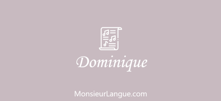 ドミニクの歌(Dominique)のフランス語原曲の歌詞と英語訳・日本語版の歌詞 | Monsieur Langue